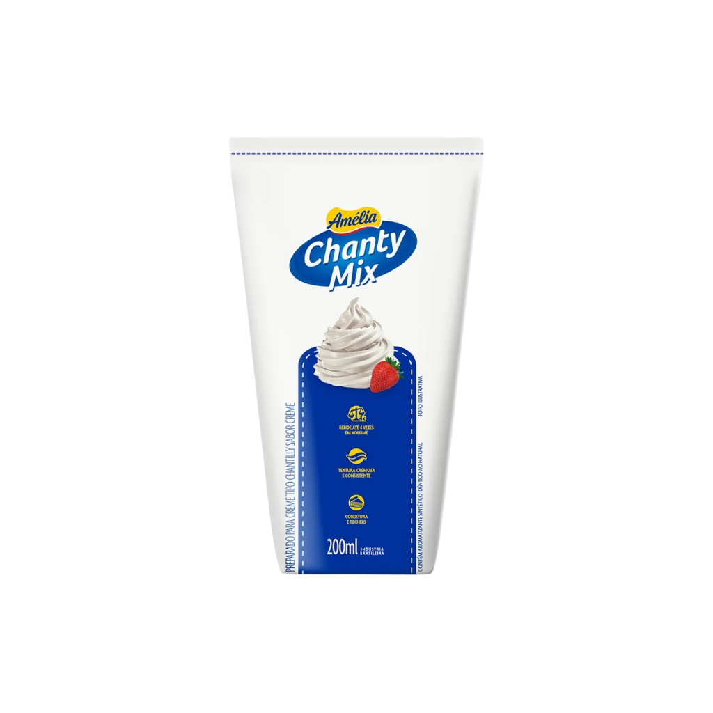 Amélia Chanty Mix 200ml – Chantilly Vegetal Pronto para Bater e Decorar ...