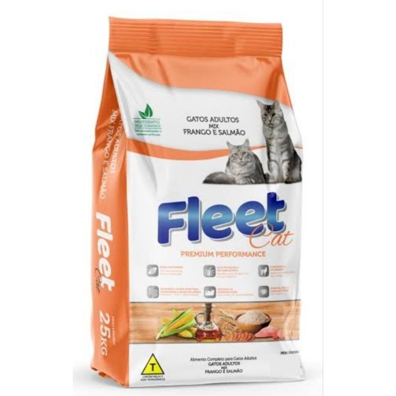 RAÇÃO PARA GATOS CASTRADOS PREMIUN ESPECIAL FLEET CAT 10KGS MIX FRANGO ...
