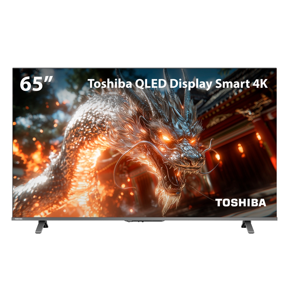 Smart TV QLED 65 4K Toshiba 65C450NS Google TV 4 HDMI 2 USB Wi-Fi ...