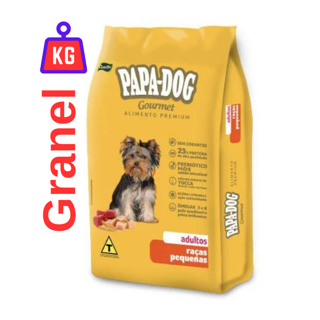 Ração Papa-Dog Gourmet Adultos Raças Pequenas 1 Kg granel | Shopee Brasil
