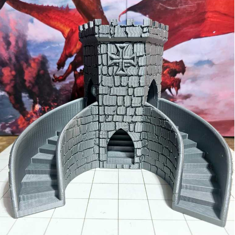 Torre de Dados Tripla Três Descidas Tower RPG D&D Dungeons and Dragons ...