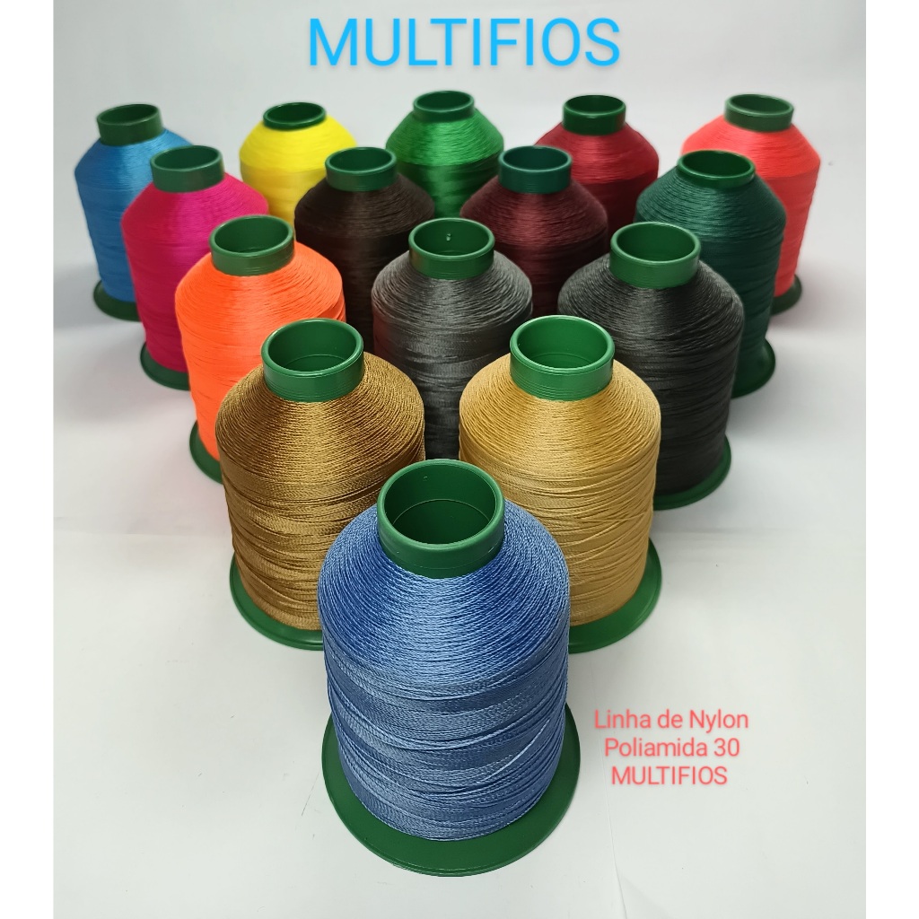 Linha fio de nylon 30 Poliamida kit 3 unds para costura em couro ... Linha fio de nylon 30 Poliamida kit 3 unds para costura em couro ...