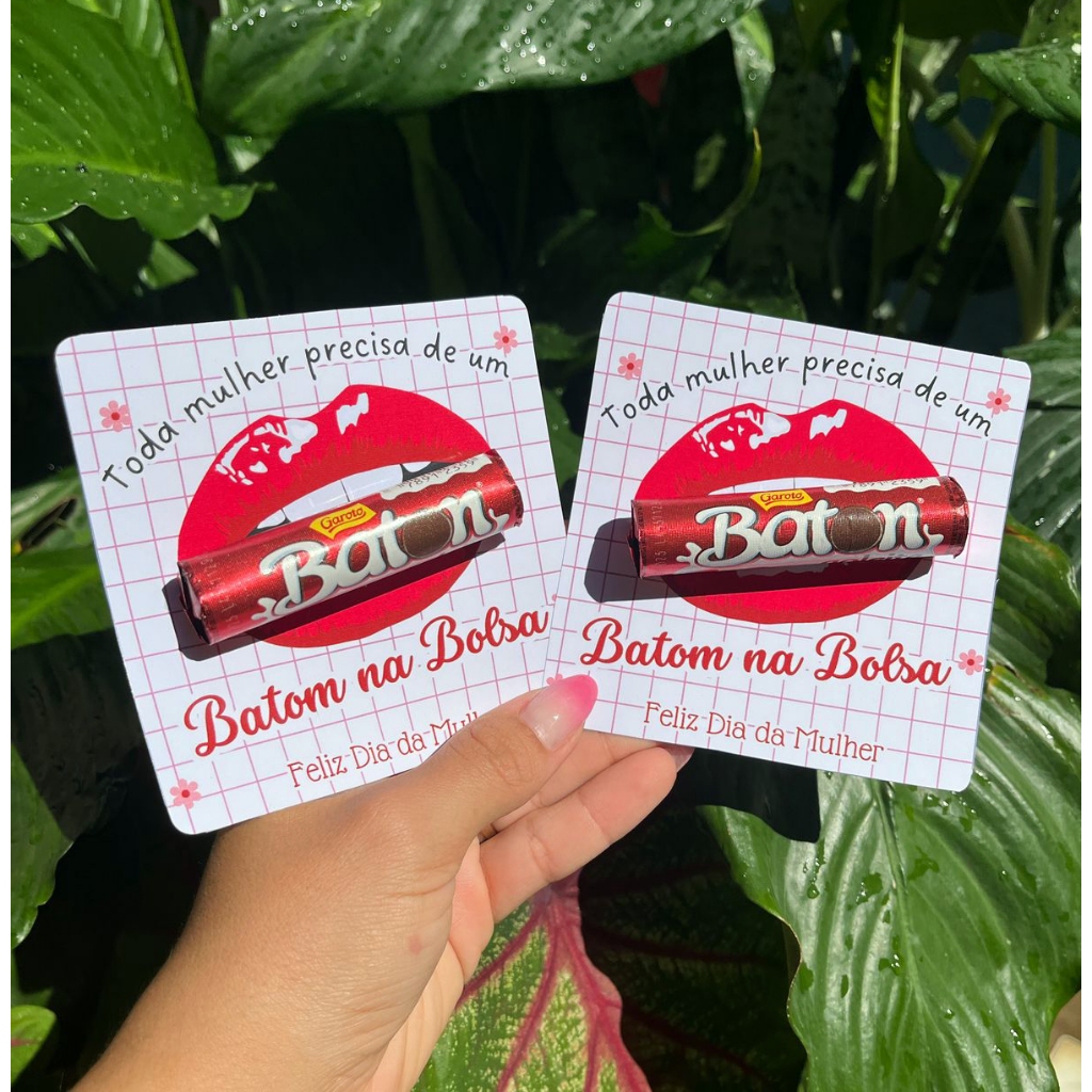 30 UN Baton Chocolate Personalizado - Dia das Mulheres/Dia ...