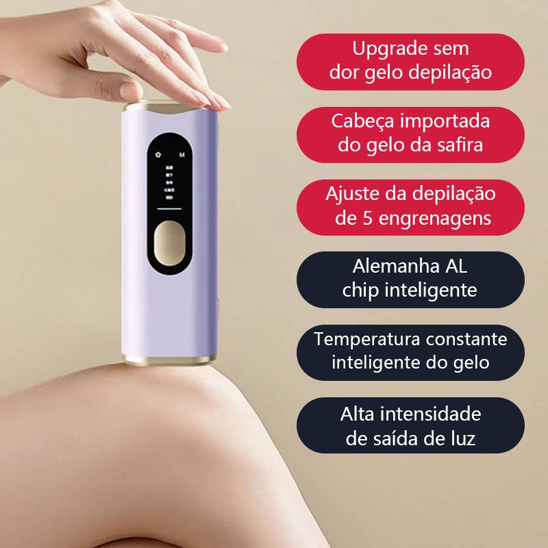 Dispositivo de depilação a laser indolor recarregável para remoção de ...