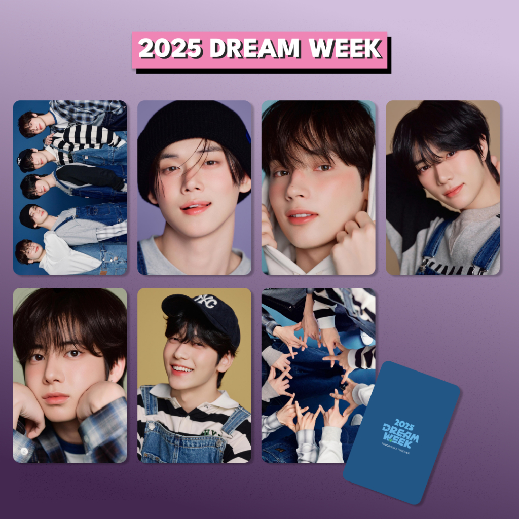 Kits Photocards TXT 2025 Dream Week Frente e Verso (FANMADE) KPOP ...