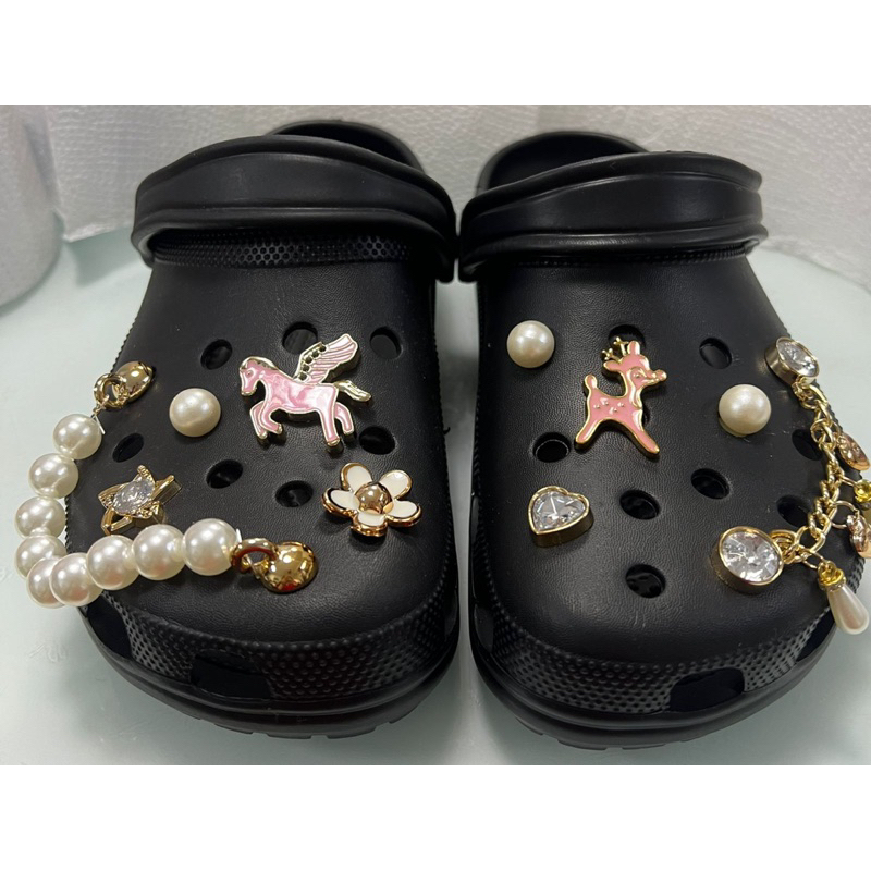 kit bottons charm pins/pingentes babuche croc strass luxo | Shopee Brasil