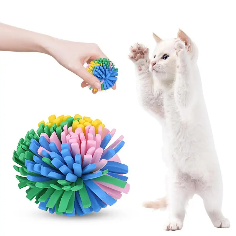 Brinquedo para Gatos Bolinha Pom pom de EVA Gato Colorido 3,5cm | Shopee Brasil