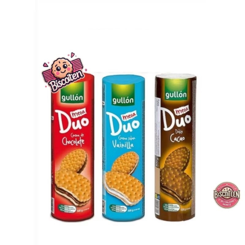 KIT 03 BISCOITO Recheado Mega Duo Gullón cada 500g - importado da ...