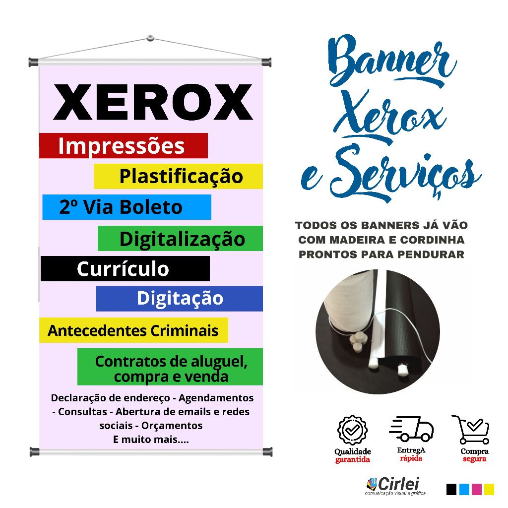 Banner Xerox *DIVERSOS TAMANHOS* | Shopee Brasil
