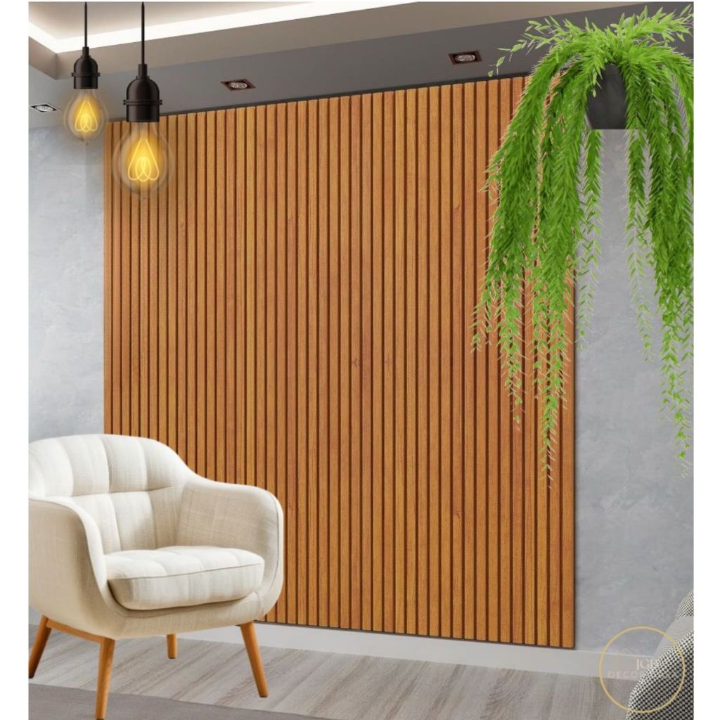 Kit 20 Revestimento Painel De Parede Ripado Decorativo MDF 45x11 cm ...