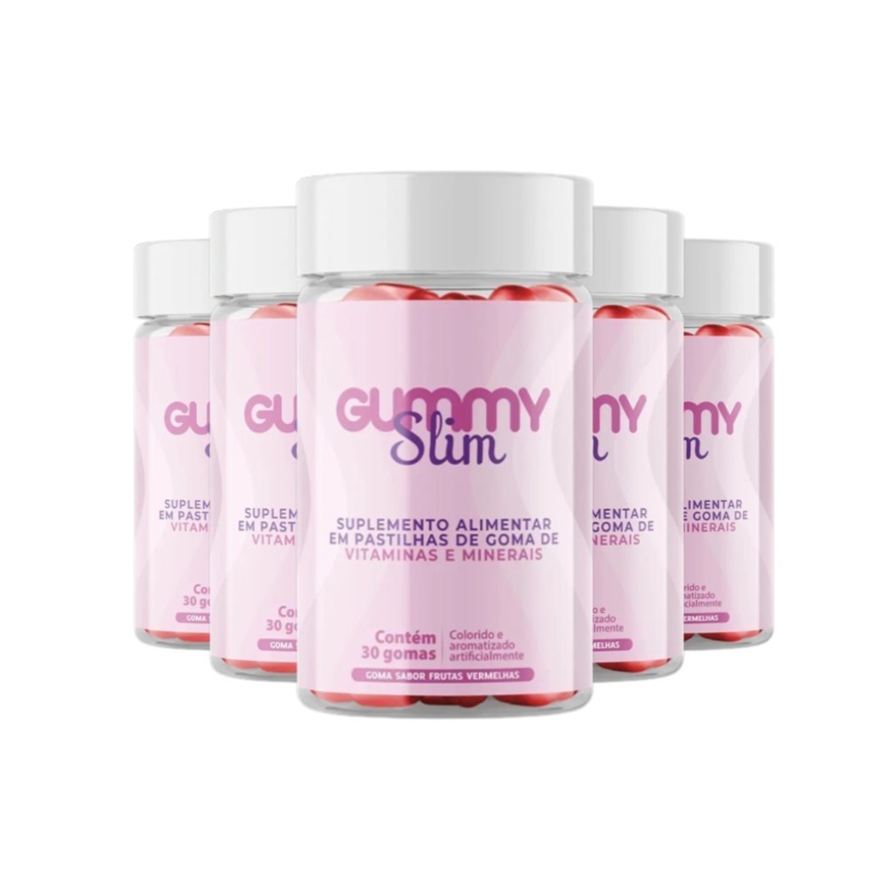 Gummy Slim - Suplemento Alimentar Natural - Kit com 5 potes de 30 Gomas ...