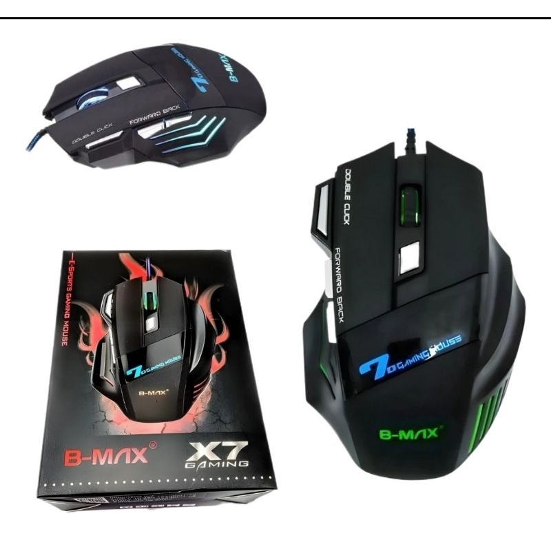 Mouse Gamer Laser X7 B-Max 3200dpi Led Rgb USB Botões Profissional Computador Jogos Pc | Shopee ...