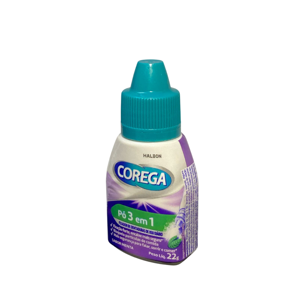 Corega Pó Fixador de Dentadura 3 em 1 Menta 22g - Gsk | Shopee Brasil