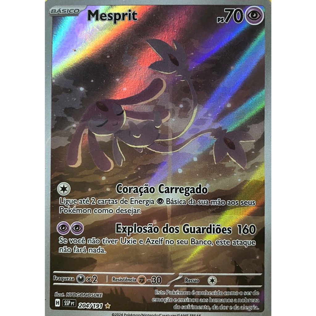 Carta Mesprit Coleção Fagulhas Impetuosas Pokemon TCG | Shopee Brasil