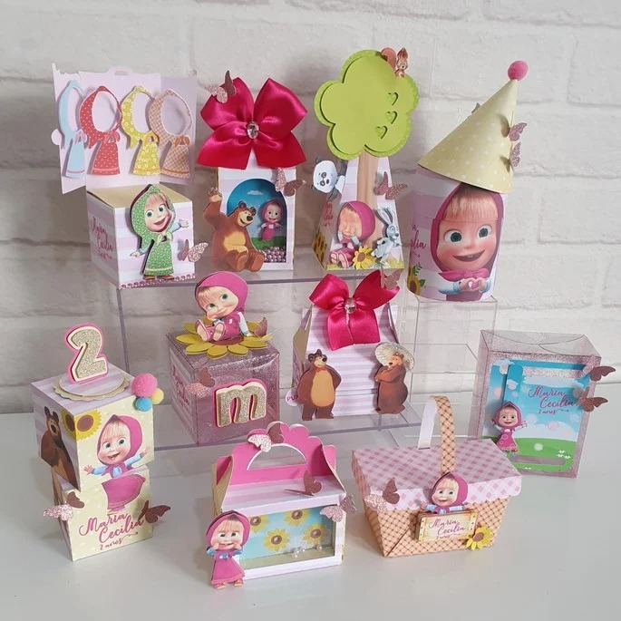 KIT PERSONAKLLIZADO MASHA E O URSO - FESTA MASHA E O URSO - KIT LUXO MASHA E O URSO | Shopee Brasil