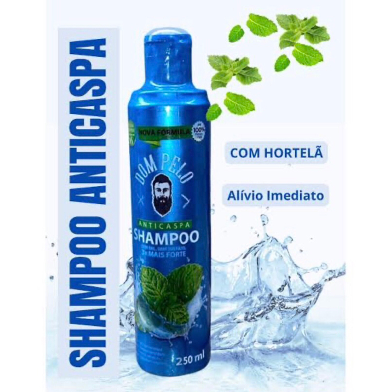SHAMPOO ANTI CASPA 250ml - DOM PELO | Shopee Brasil