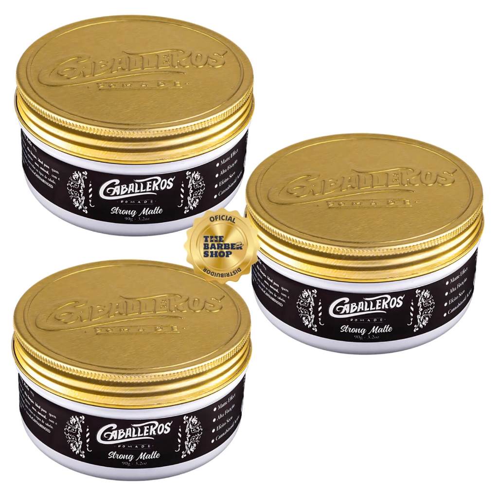 Cera Modeladora para Cabelo Caballeros Efeito Matte Fixação Forte - 3 ...