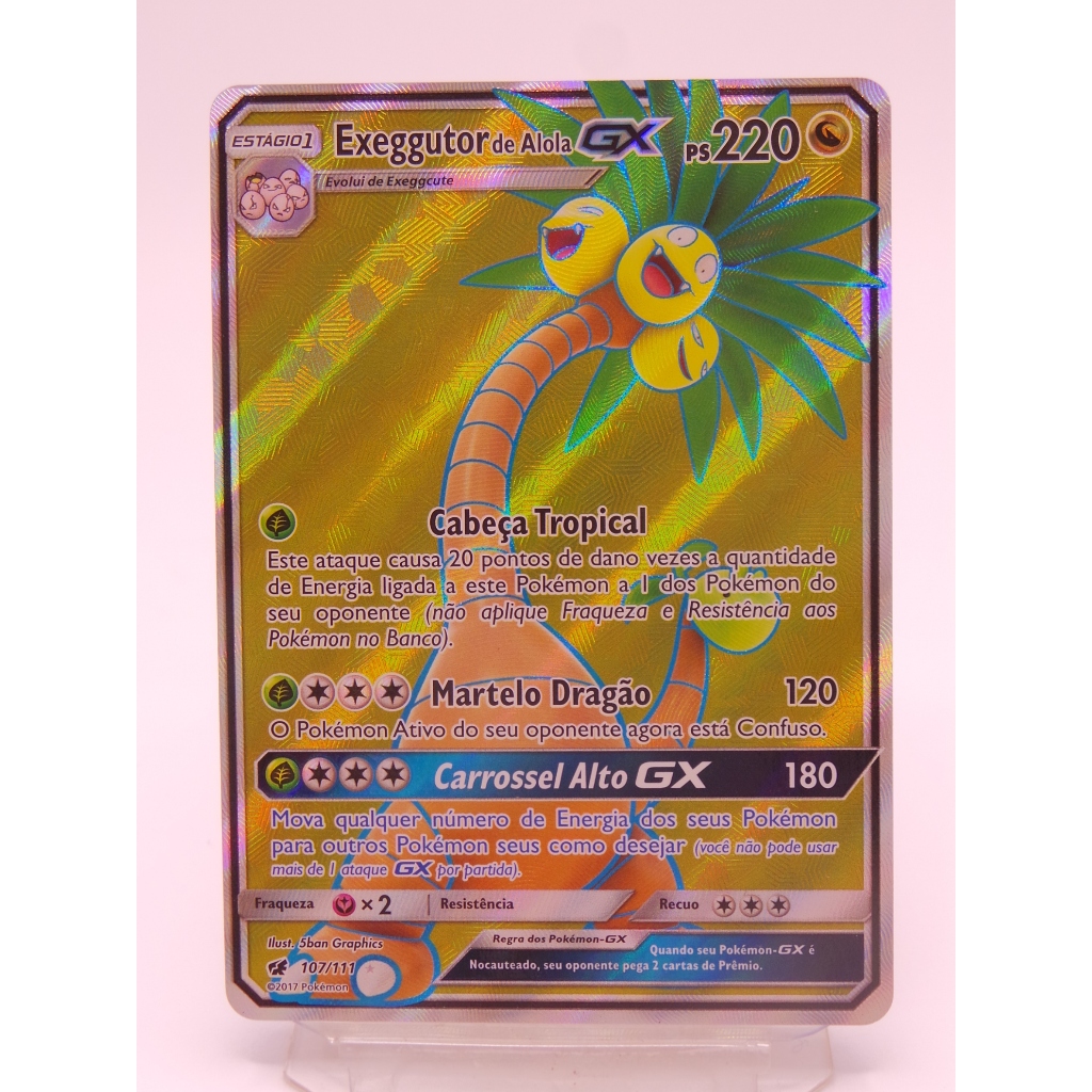Carta Pokémon Exeggutor de Alola-GX (107/111) Original 2017 Nova ...