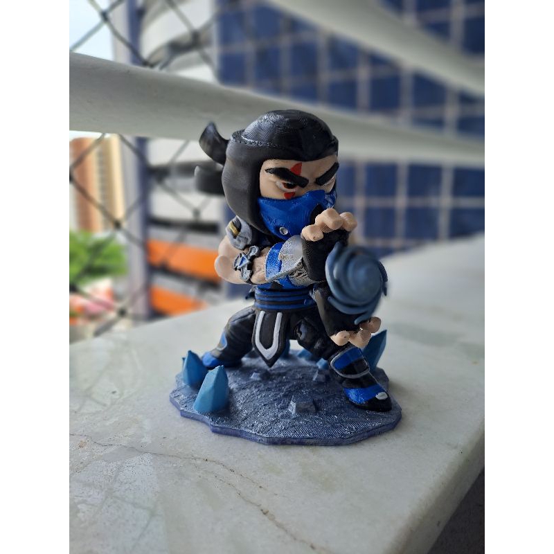 Sub-Zero Mortal Kombat. Chibi Tamanho 13 Gd | Shopee Brasil