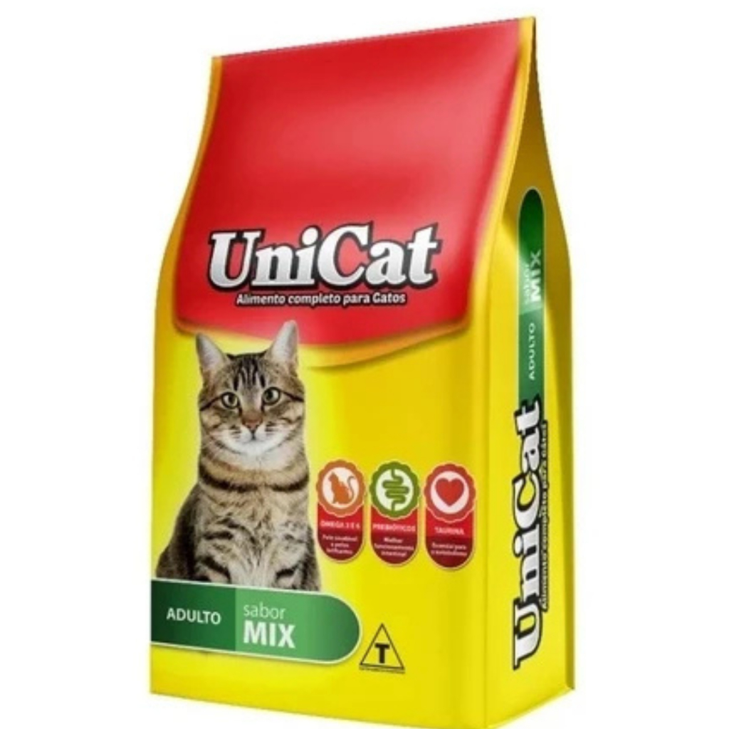 Ração Unicat Para Gatos Adulto Sabor Mix 10,1kg | Shopee Brasil