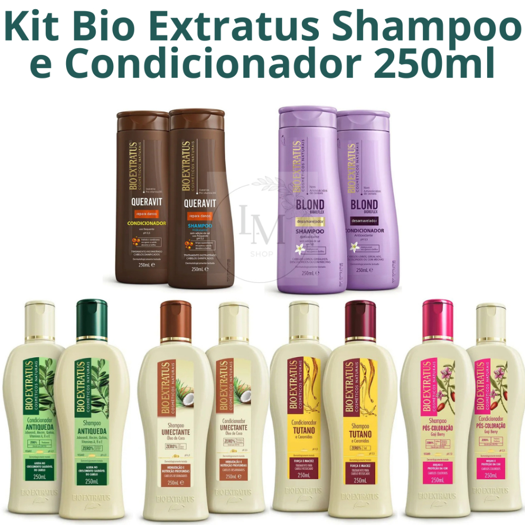 Kit Bio Extratus Shampoo e Condicionador 250ml - Escolha | Shopee Brasil