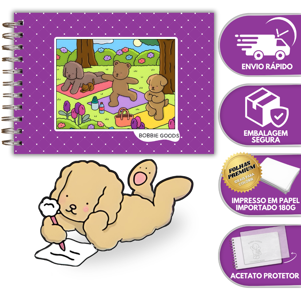 ENTREGA IMEDIATA Colorir Livro Bobby Gods 50 Paginas Capa Dura Papel ...