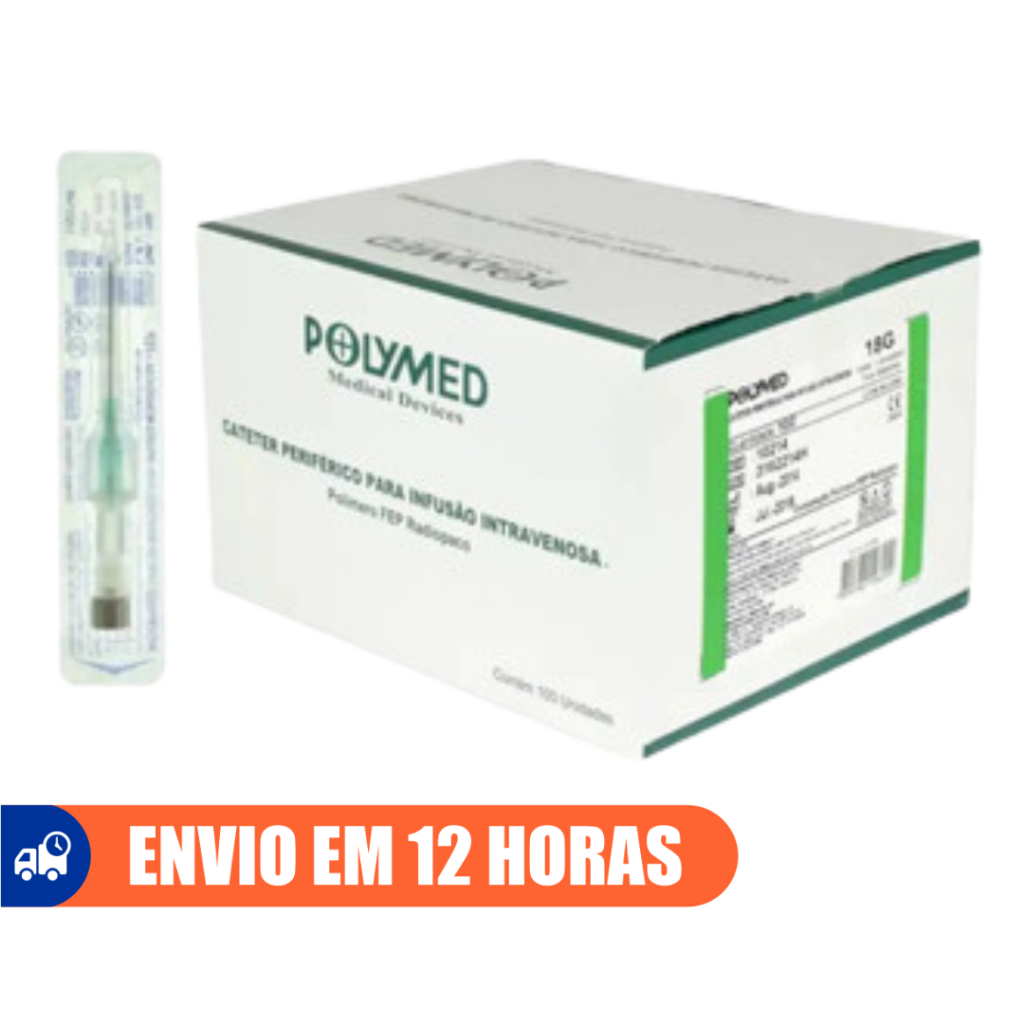 Cateter Intravenoso 18G 32mm 100un Polymed | Shopee Brasil