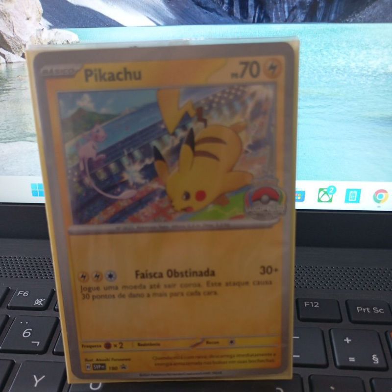 Pikachu (190) promo world Championships carta pokemon | Shopee Brasil