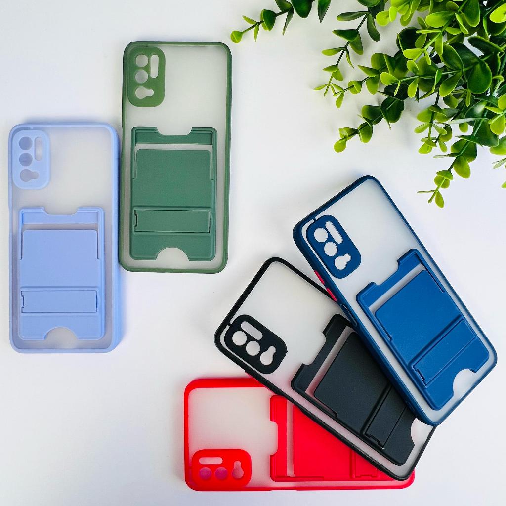 Capinha Porta Cartão com Suporte Para Xiaomi Redmi Note 10 5G / Poco M3 ...