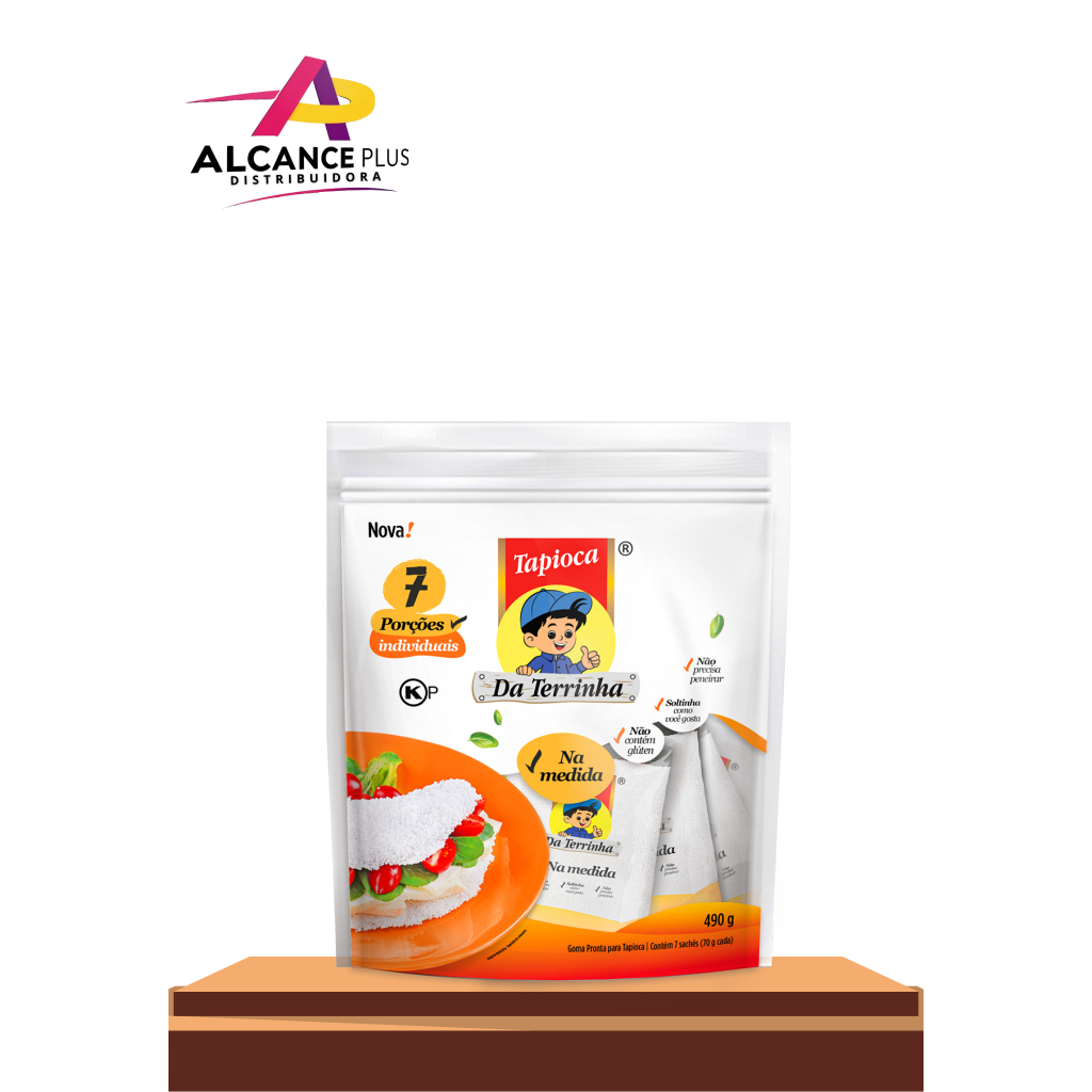 Tapioca 7 Saches individuais Da Terrinha 490g - 2 UNIDADES | Shopee Brasil