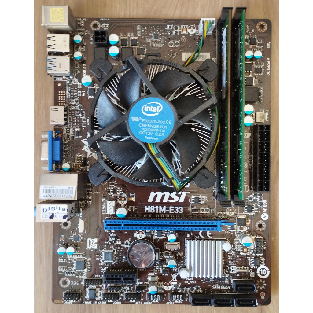 KIT PLACA MÃE MSI + CORE I3 4150 3.5 GHz + 8 GB MEMÓRIA DDR3 + COOLER ...