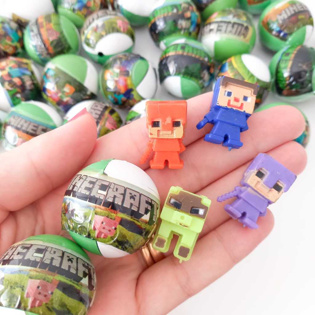 100 Capsula Minecraft Surpresa 1 polegada Infantil - Envelopada ...