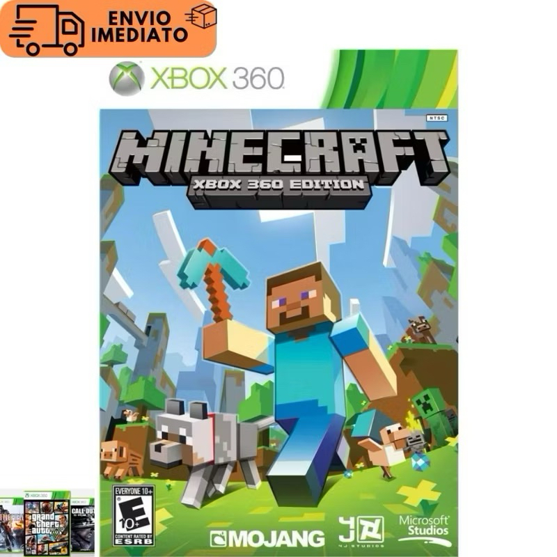 Minecraft - Xbox 360 Desbloqueado - LT (LT3.0/LTU) Raridade - Disco Físico | Shopee Brasil