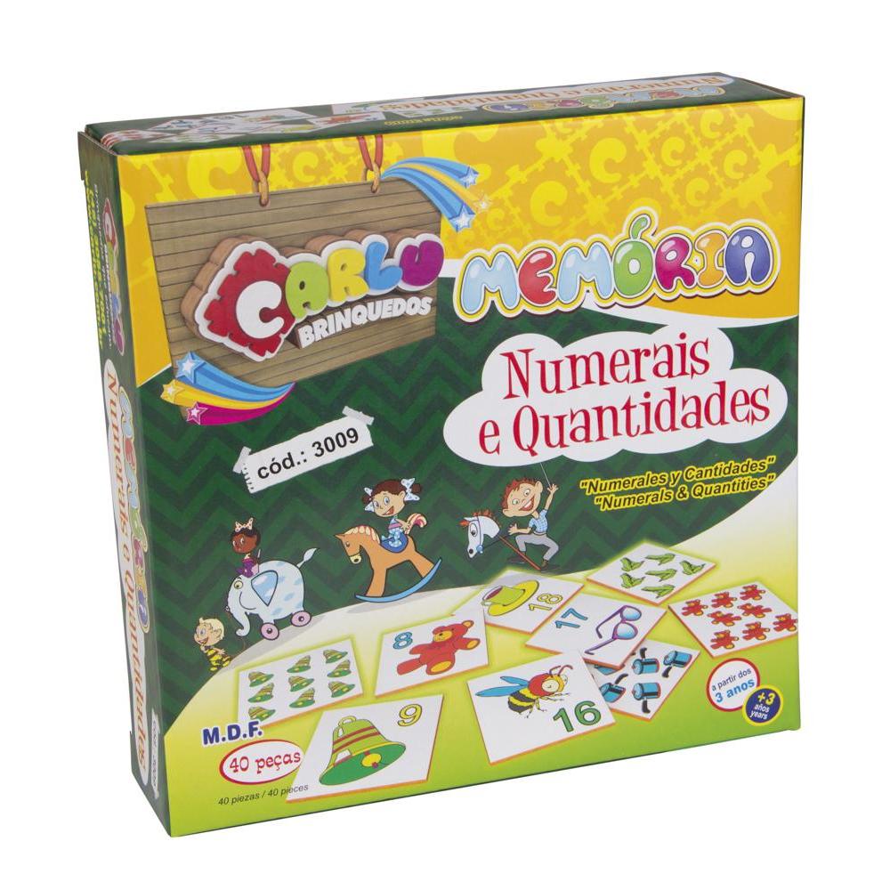 Jogo da Memória Numerais e Quantidades 40 peças MDF Brinquedo ...