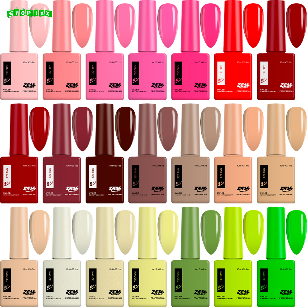 Kit 12 Esmalte Gel Led Uv Cores Sortidas Vivas E Vibrantes Zem ou XD ...