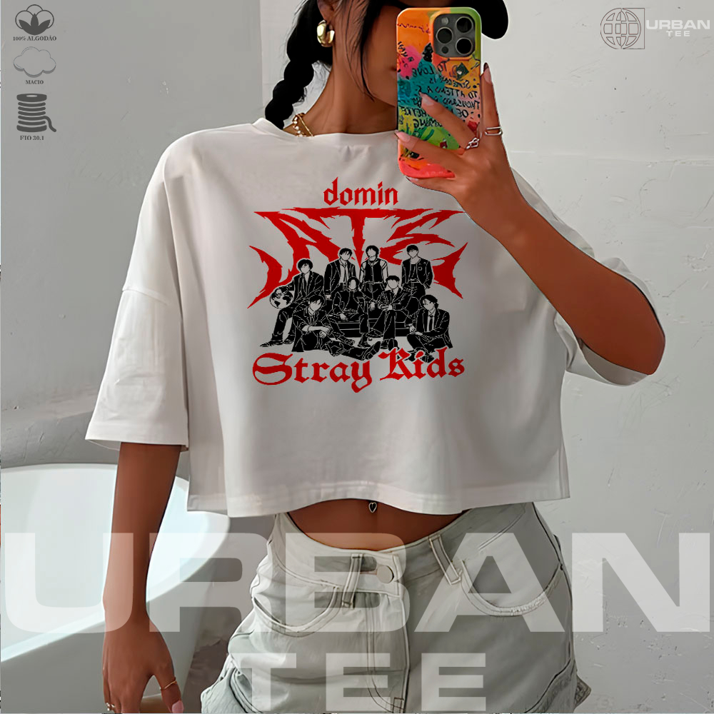 Cropped Oversized Top Blusinha Stray Kids Integrantes Kpop Domin Atz ...