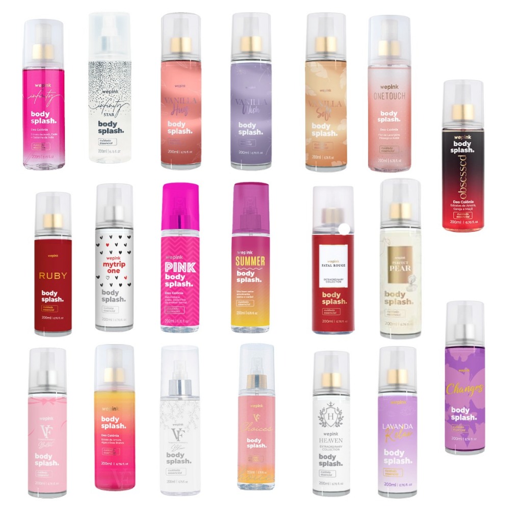Linha We Pink Body Splash - VF- Infinity- Fatal Rouge- One Touch- Changes- Vanilla - 200mL ...