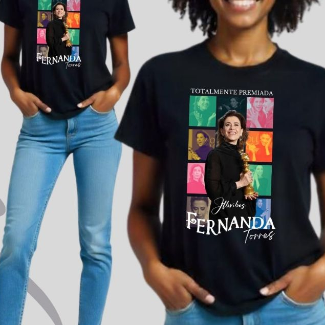Camiseta Ferrnanda Torres Unissex Totalmente Premiada 100% Algodão ...
