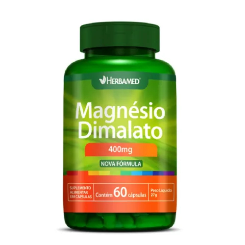 Suplemento Alimentar Magnésio Dimalato Herbamed 400mg 60 Cápsulas | Shopee Brasil