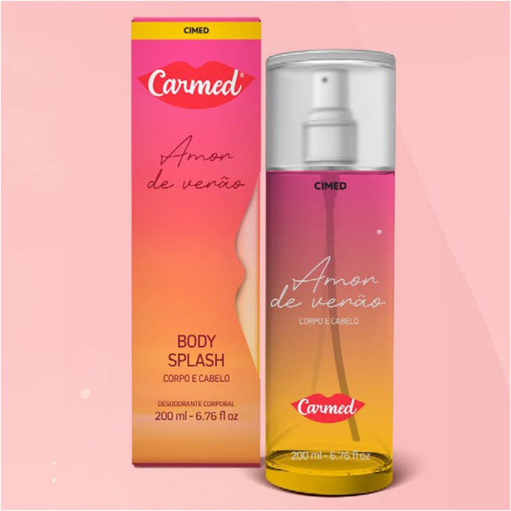 Body Splash Amor de Verão Frutas Vermelhas Carmed 200ml Corpo e Cabelo ...