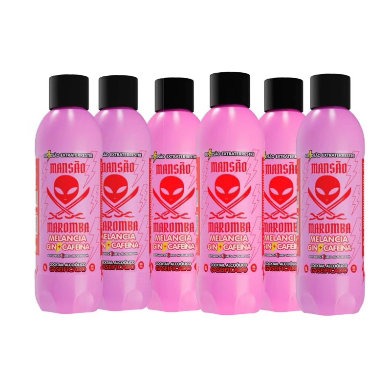 Energético Gin + Cafeína + Melancia Mansão Maromba 1Litro - Fardo 6 ...