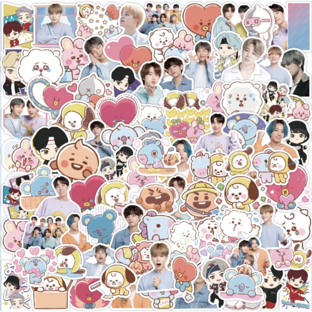 Adesivos fofos BTS, kpop 10 pcs. | Shopee Brasil