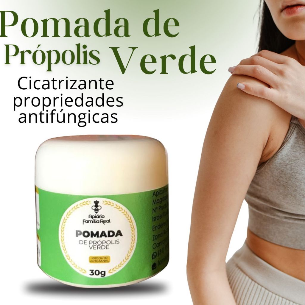 Pomada de própolis Verde pote Medicinal antifúngica de 30g. | Shopee Brasil