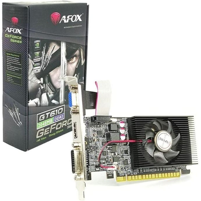 Placa de Video Afox GeForce GT 610 2GB DDR3 64-Bit | Shopee Brasil
