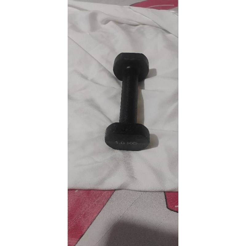Halter sextavado de ferro fundido 1 kg Domyos(Decathlon) | Shopee Brasil