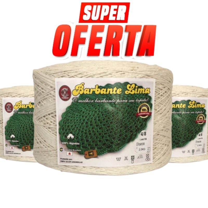Barbante Lima Cru 2kg N6 Rende Mais | Shopee Brasil