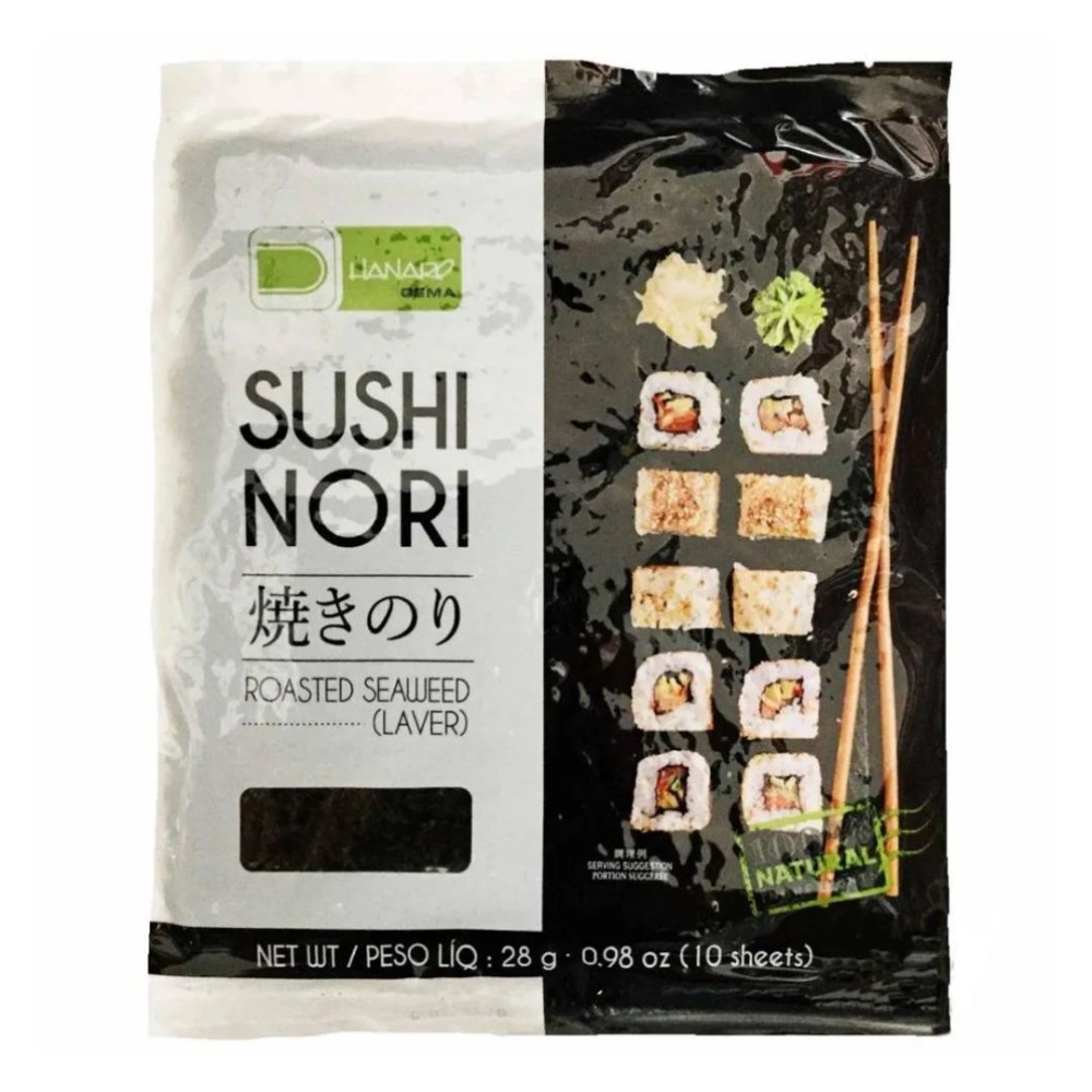 Alga Marinha Nori para Sushi Importada Hanaro 10 Folhas 25g - Healthy's ...