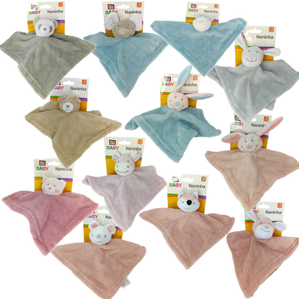 Naninha bichinhos em plush fofinho - macio - quentinho - relaxamento ...