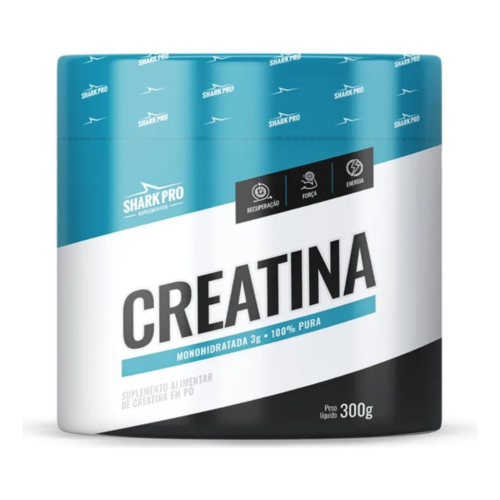Creatina Pó Monohidratada Pote 300g - Shark Pro | Shopee Brasil