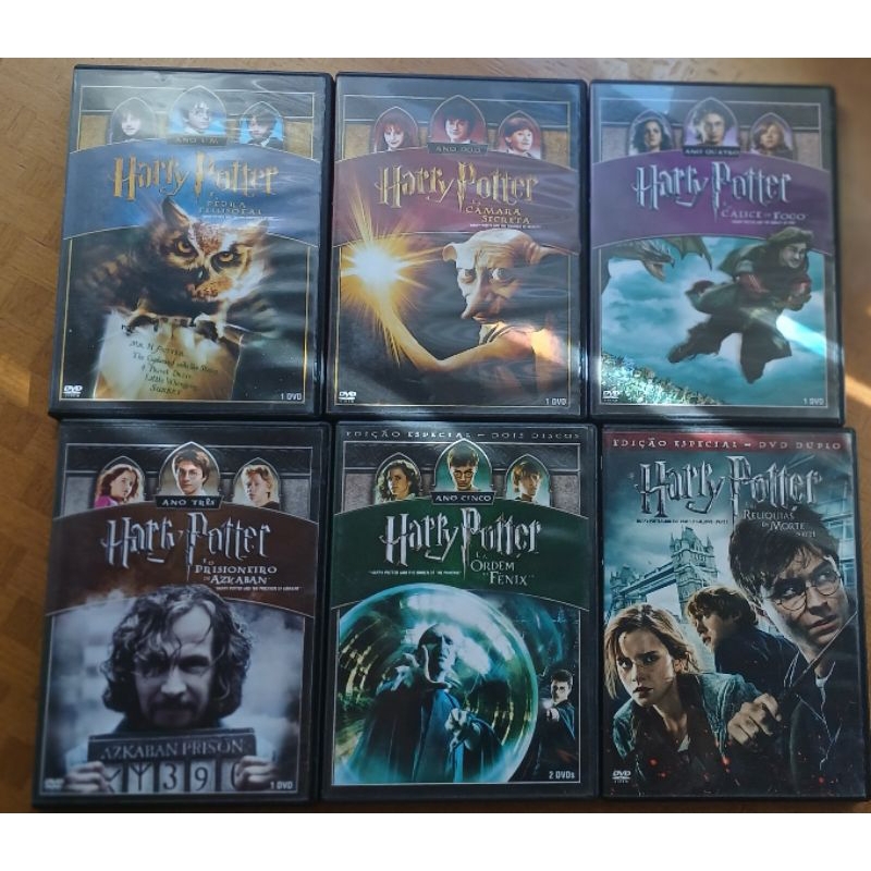 6 Dvds Harry Potter | Shopee Brasil